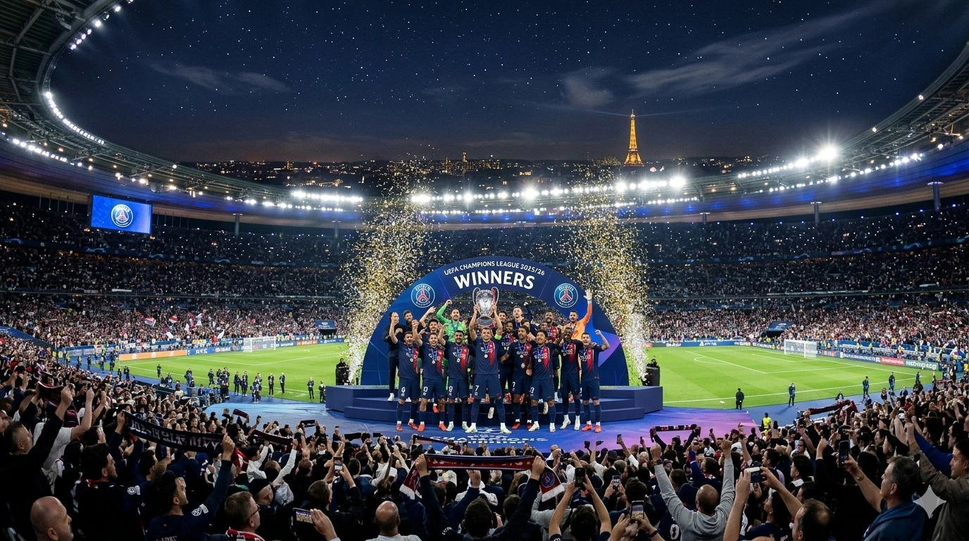 Maillot PSG 2 étoiles, symbole du sacre européen face à Arsenal